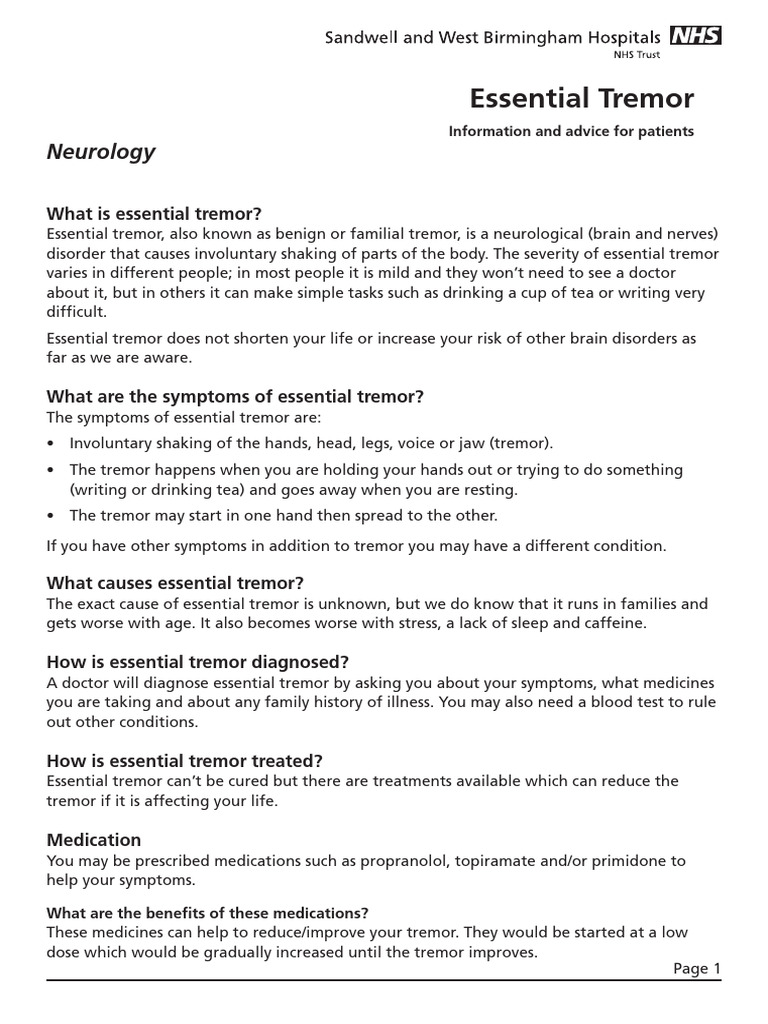 Essential-tremor-ML3705_240726_130216 | PDF | Causes Of Death | Neurological Disorders