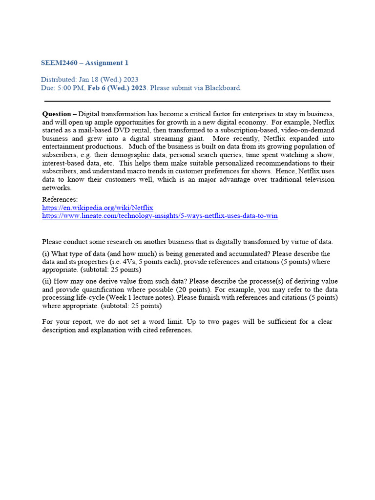 SEEM2460-Spring2023-Assignment1 | PDF