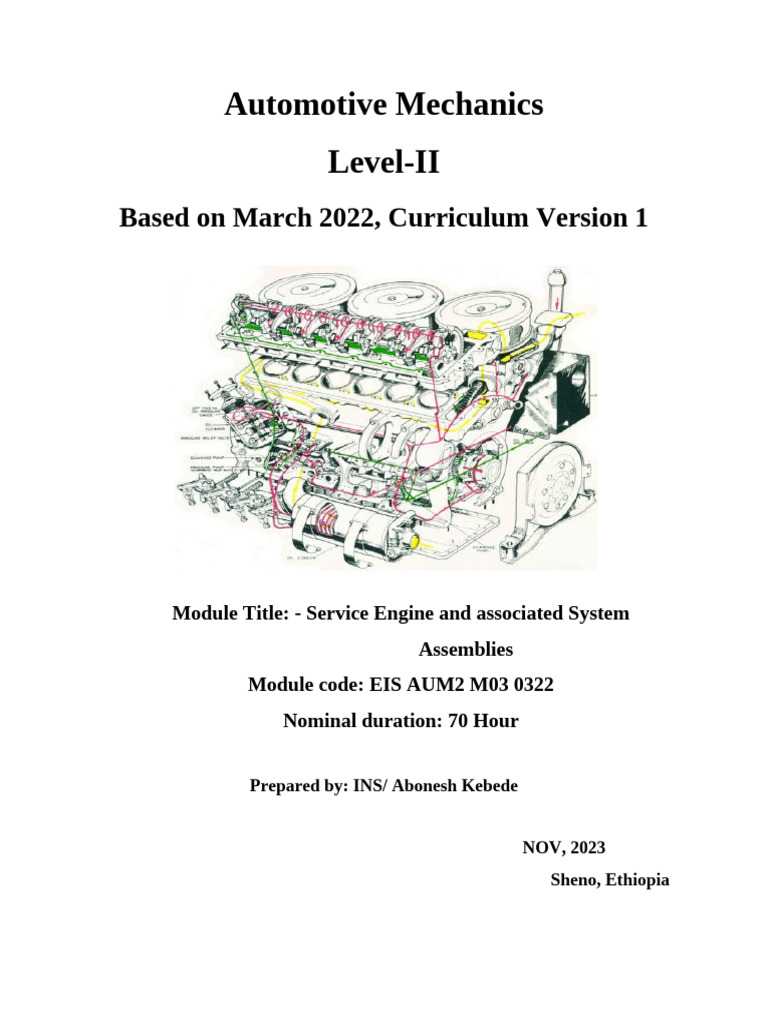 Automotive Engine Service Module | PDF | Internal Combustion Engine ...