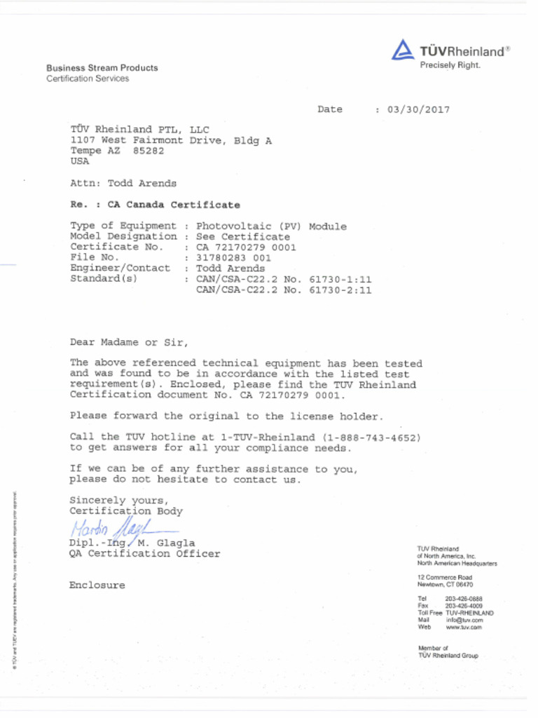 CAN-CSA Certificate | PDF