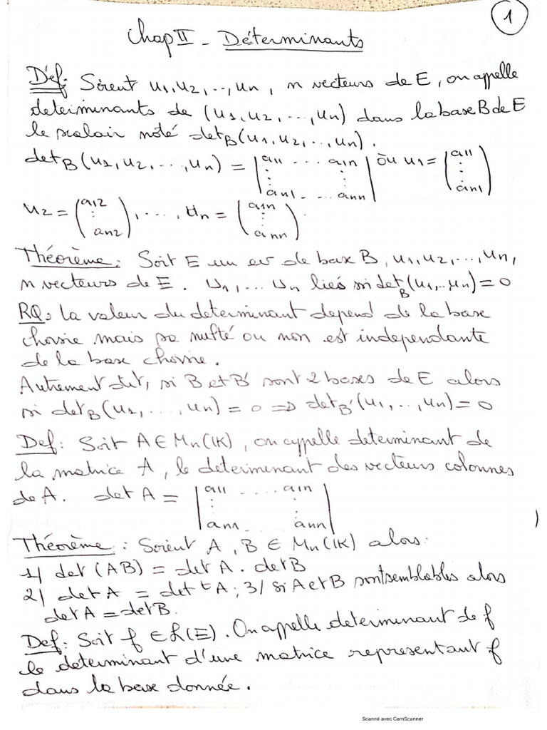 Chap2 Determinant | PDF