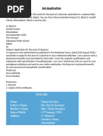 Letter For Job Application Class 12 | PDF