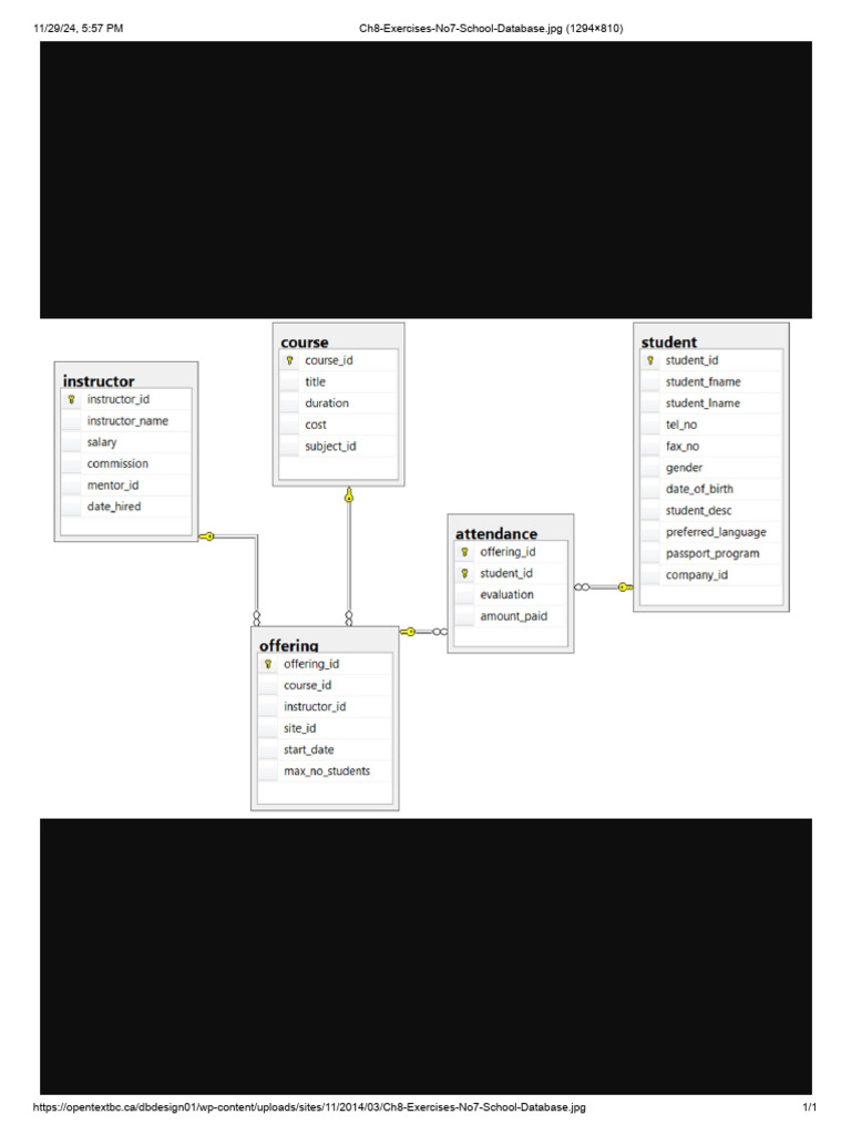 Ch8 Exercises No7 School Database | PDF