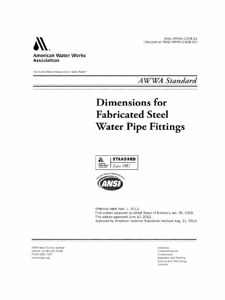 Awwa C208-2012 | PDF