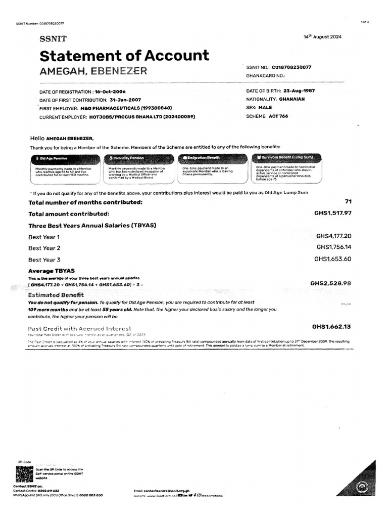 Statement of Account | PDF