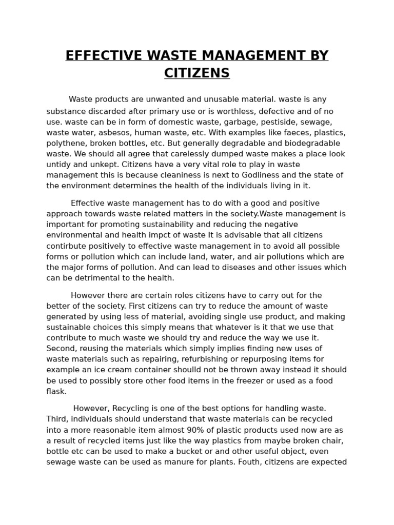 Waste Management | PDF | Waste | Waste Management