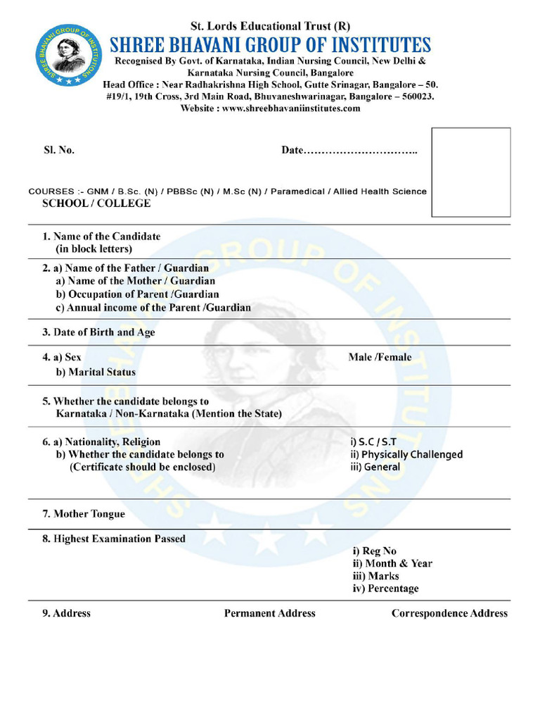 Shree Bhavani Insti | PDF