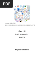 Physical Education Class 12 Chapter 1 Notes | PDF | Sports & Recreation