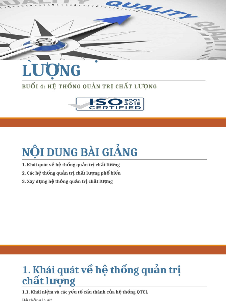 Buoi 4 He Thong Quan Tri Chat Luong - Copy | PDF