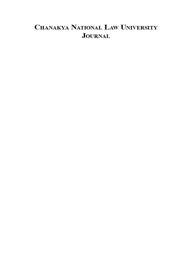 CNLU Law Journal Vol. 9 (2020-21) | PDF | Judgment (Law) | Employment