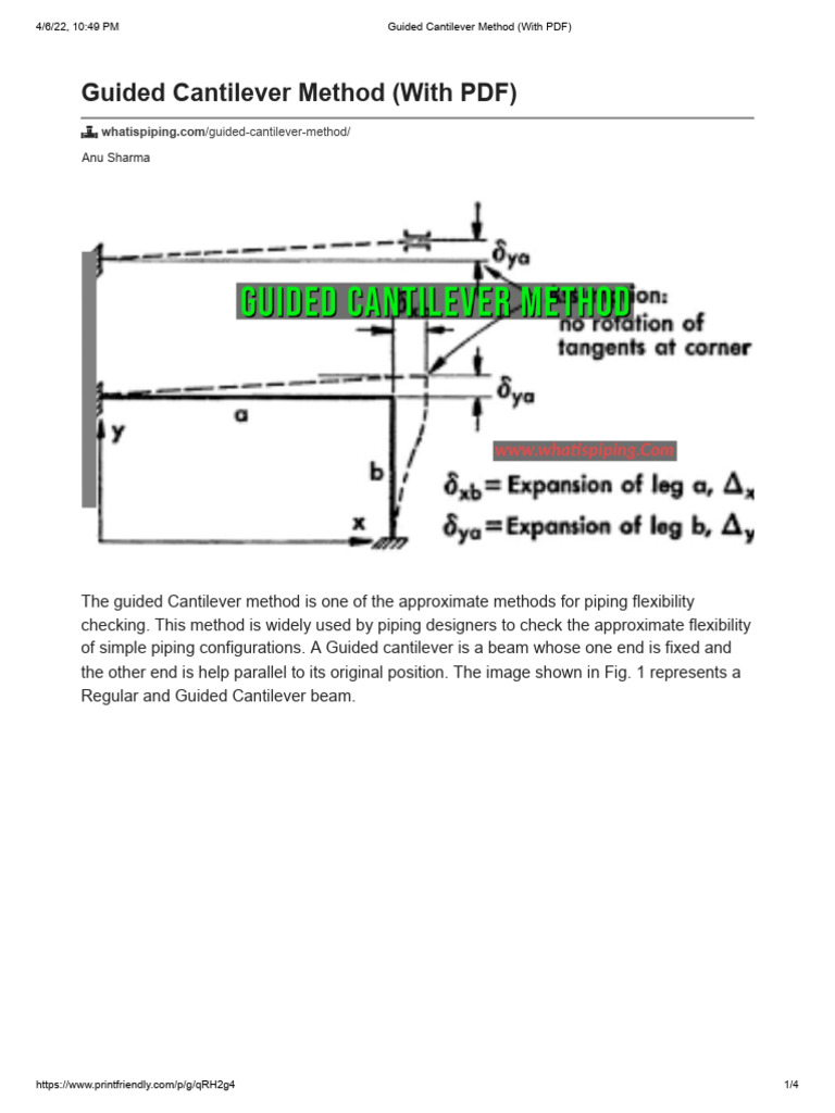 Guided Cantilever Method Guide | PDF | Beam (Structure) | Physical Sciences
