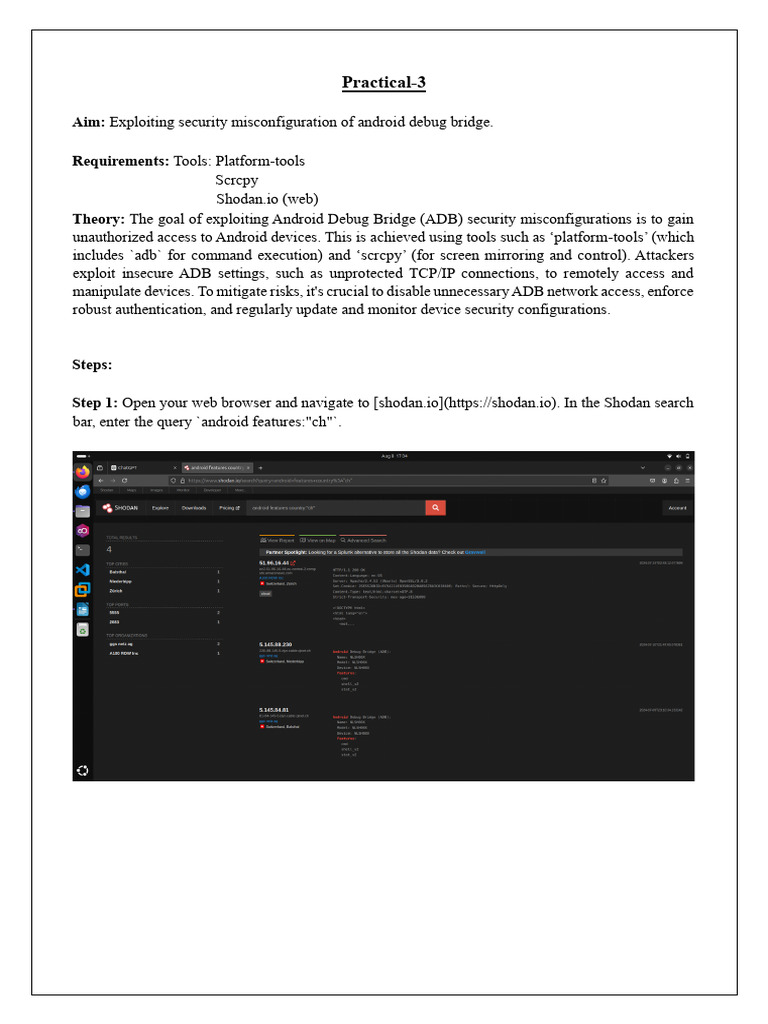 Practical - 3 Adb Connection 1 | PDF