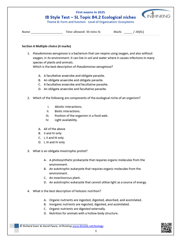 B 4 2 2025 Topic-Test v3 | PDF | Nutrition | Diet & Nutrition