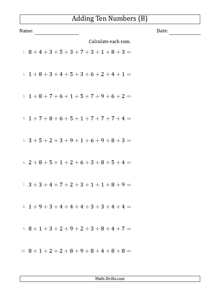 adding_multiple_numbers_1digit_10_addends_002.1566855261 | PDF