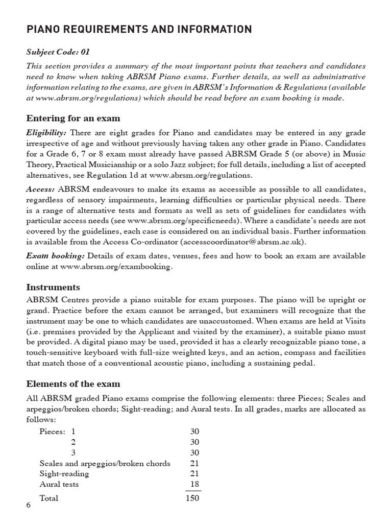 ABRSM Curriculum | PDF | Scale (Music) | Sonata