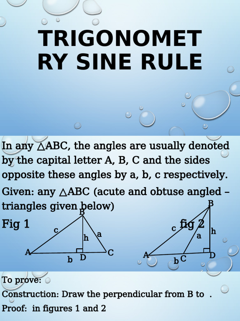 SINE RULE | PDF | Triangle | Geometry