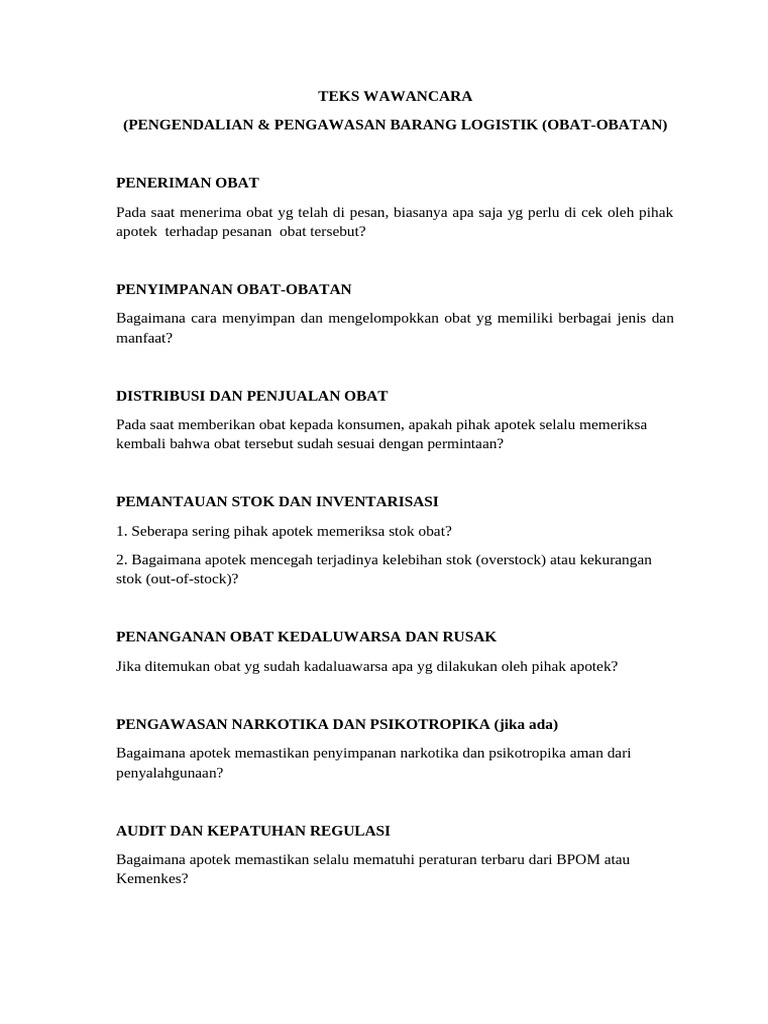 TEKS WAWANCARA | PDF