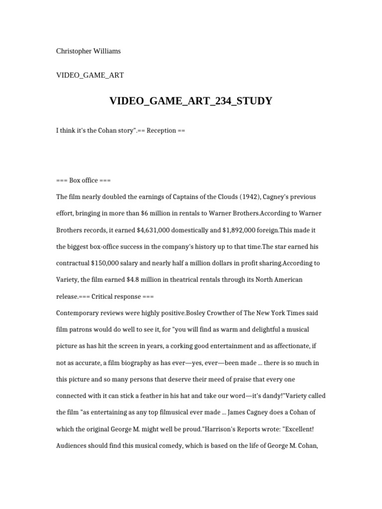 VIDEO_GAME_ART_234_STUDY | PDF | Box Office