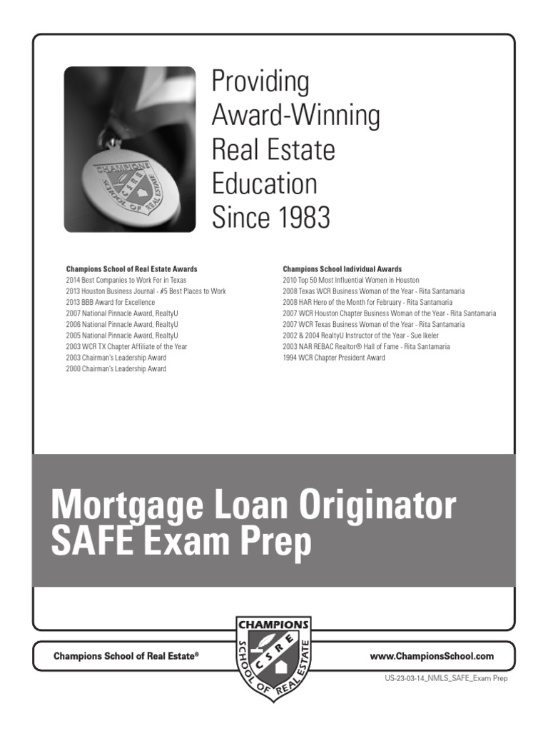 Us-23!03!14 Nmls Safe Exam Prep | PDF | Identity Document | Mortgages