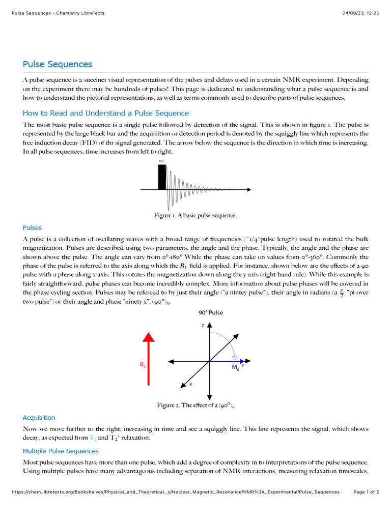 Understanding NMR Pulse Sequences | PDF | Nuclear Magnetic Resonance ...