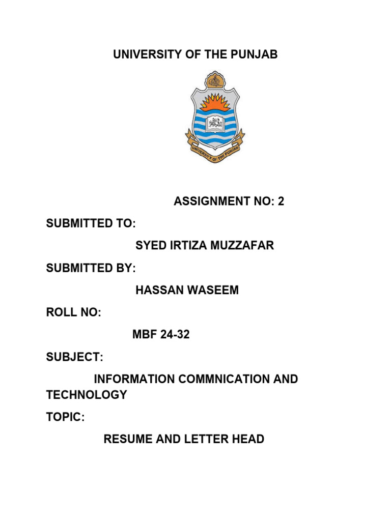 Hassan Waseem MBF24-32 | PDF