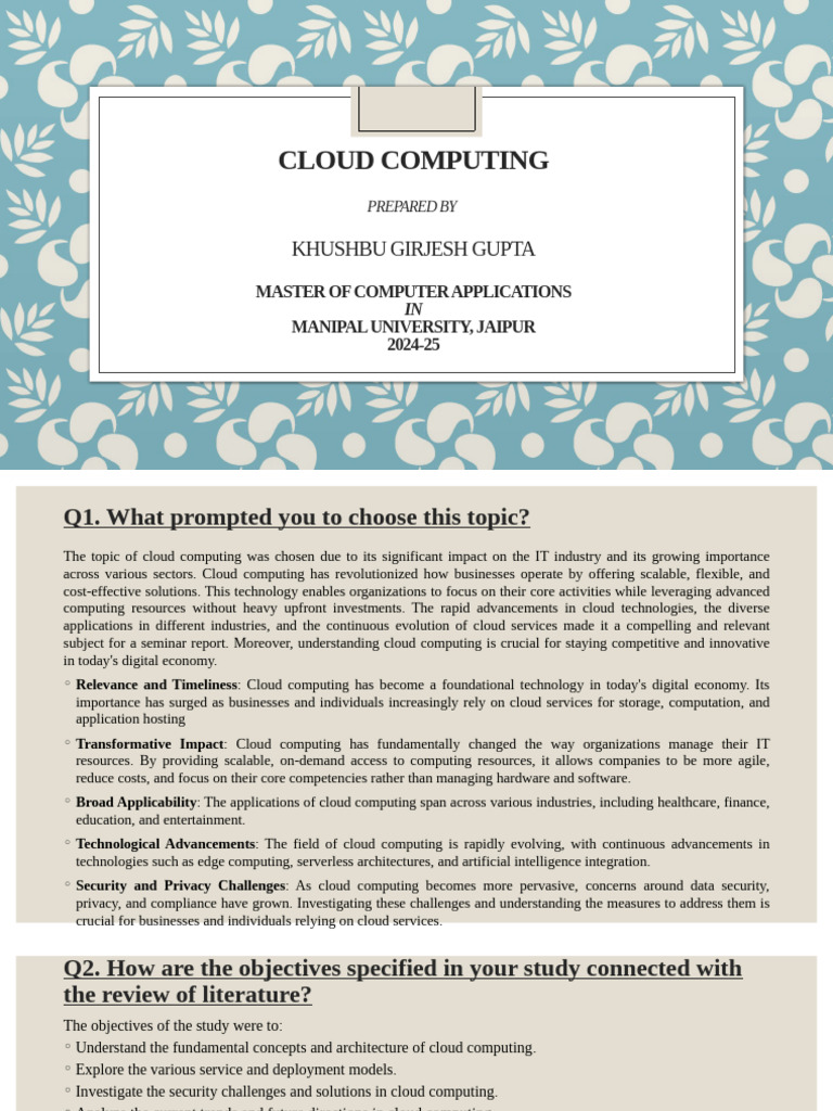 Cloud Computing_PPT | PDF | Cloud Computing | Computer Security
