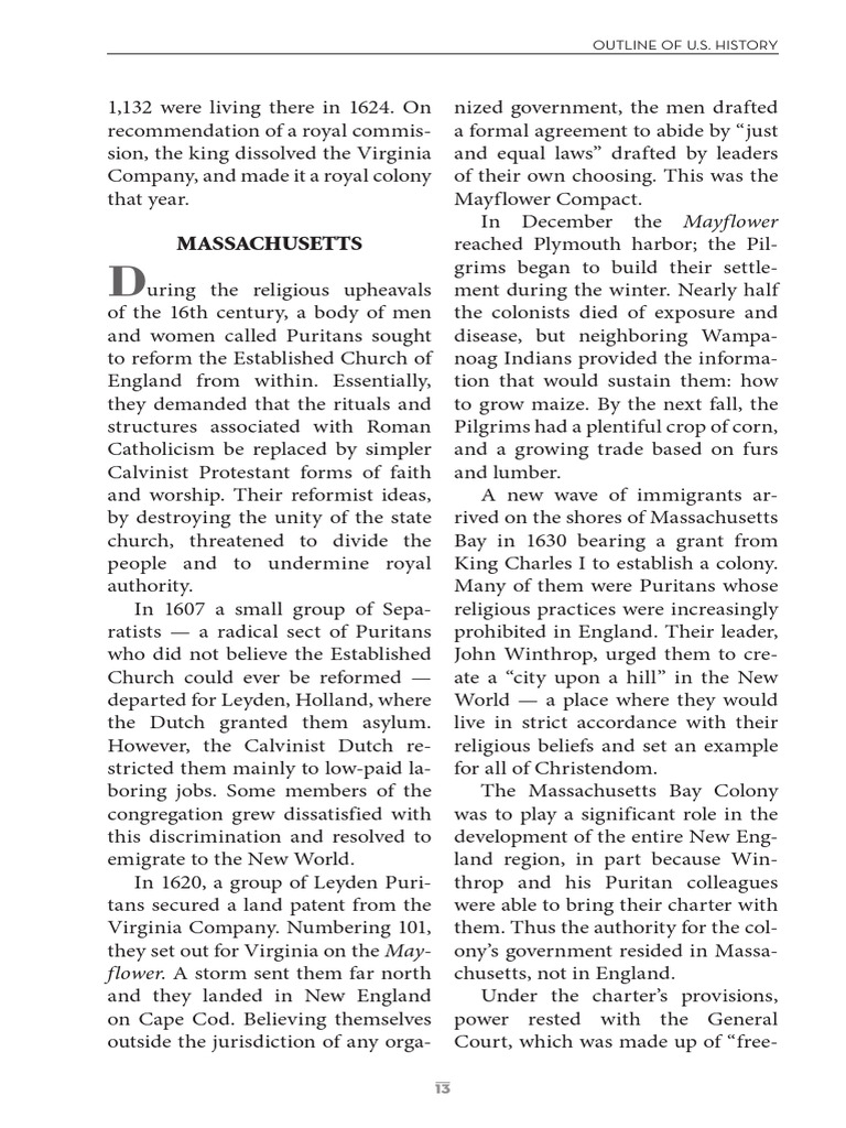 The Puritans - Lesson 3 | PDF