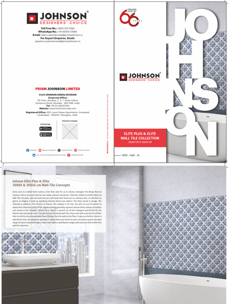Johnson Elite Plus Wall Tile Catalogue | PDF | Tile | Brand