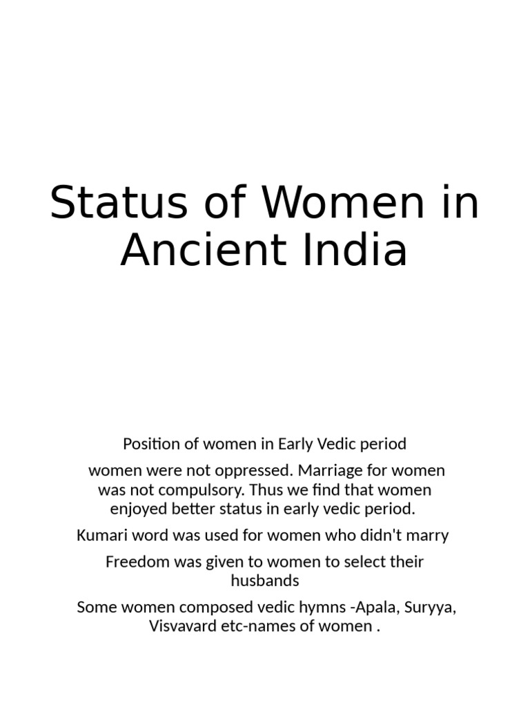 Status of Women in Ancient India | PDF | Marriage