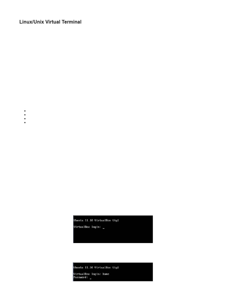 17 Linuxunix Virtual Terminals Pdf Computer Terminal Command Line