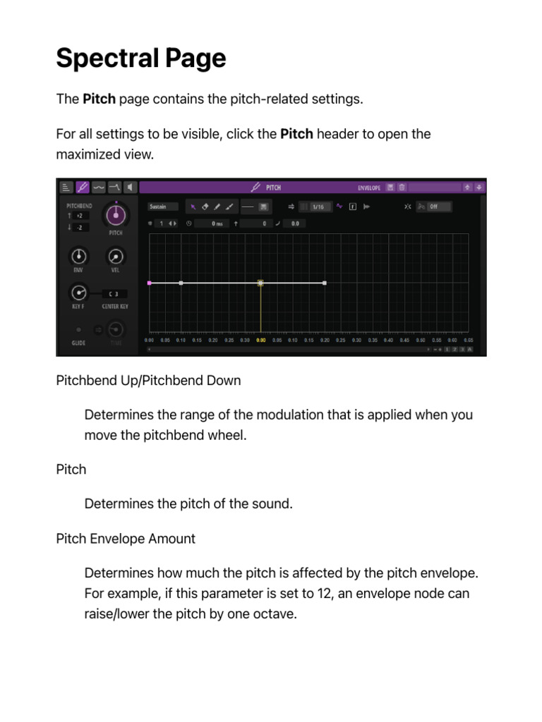 Pitch Page - X-Stream Help - Reader - Steinberg | PDF