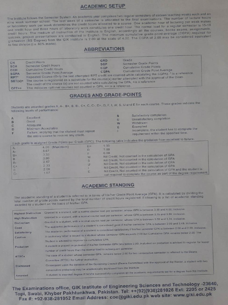 Grading System | PDF