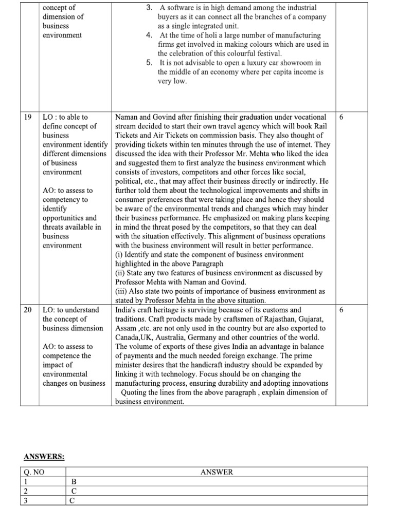 BST XII Chapter 3 Worksheet Solutions | PDF
