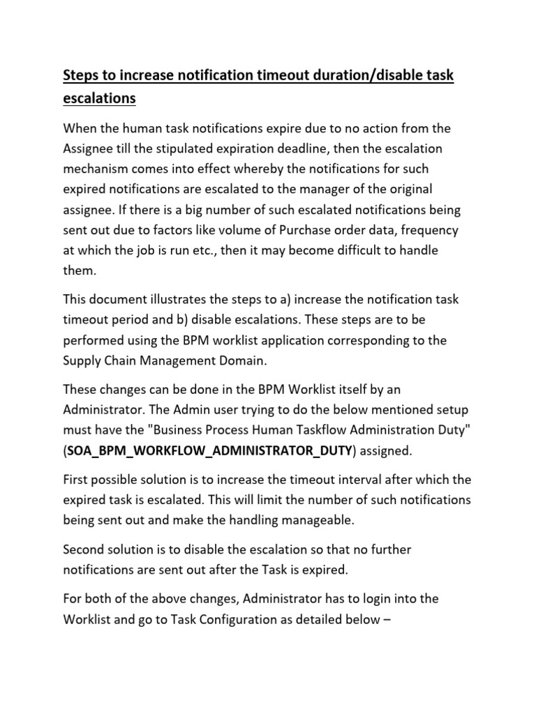 Worklist Disable Escalation | PDF | System Software | Software