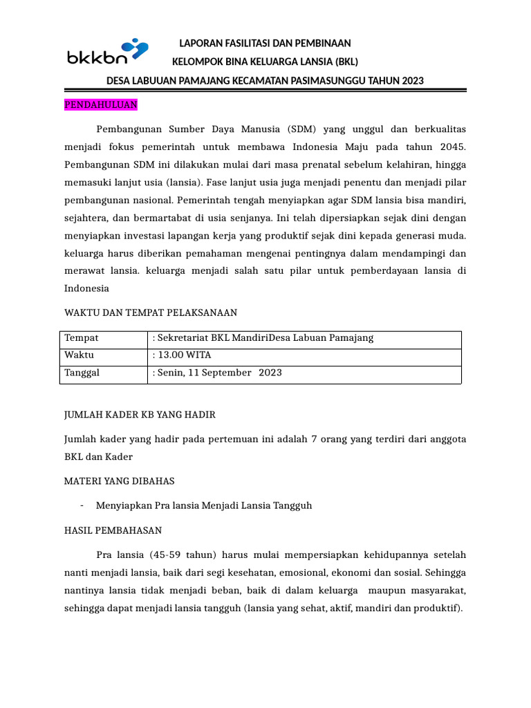Laporan BKL | PDF