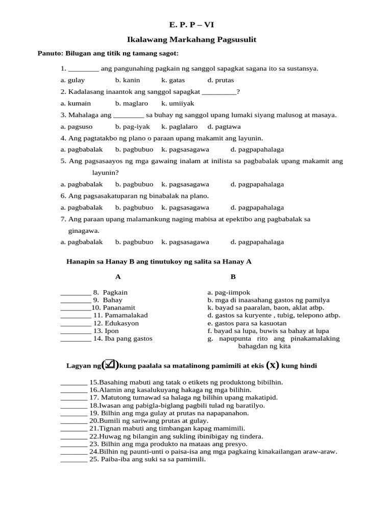 PT - Epp 6 - Q2 | PDF