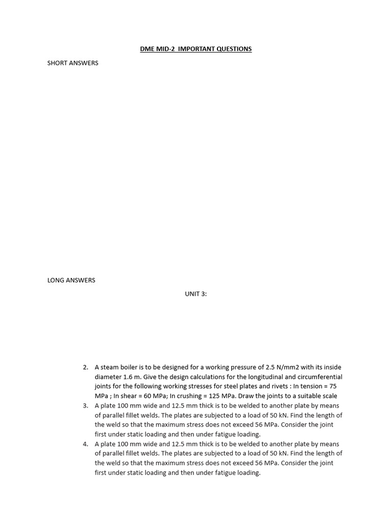 DME MID | PDF | Strength Of Materials | Stress (Mechanics)
