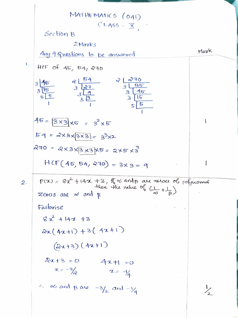 Xth Maths Standard Answer Key.1722955966 | PDF