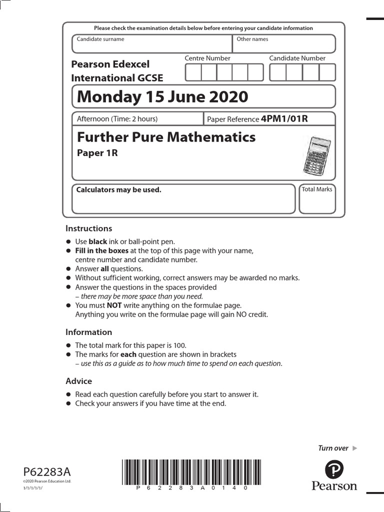 June 2020 (R) QP | PDF | Area | Geometry