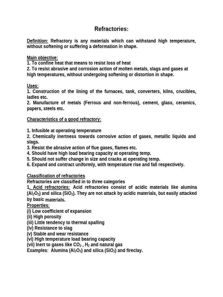 Refractories-2021 | PDF | Refractory | Materials