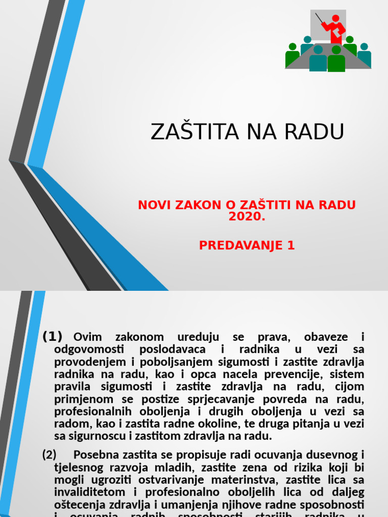 3.2 Zakon o Zastiti Na Radu FBiH 2020 | PDF