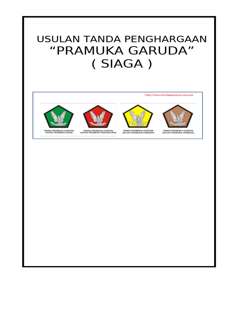 SYARAT PRAMUKA GARUDA SIAGA-1 | PDF