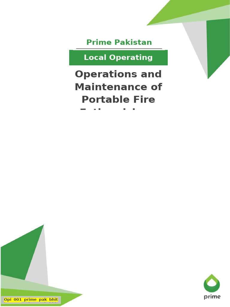 LOI-003 - Fire Fighting Truck Operations - r06 | PDF | Fires | Carbon Dioxide