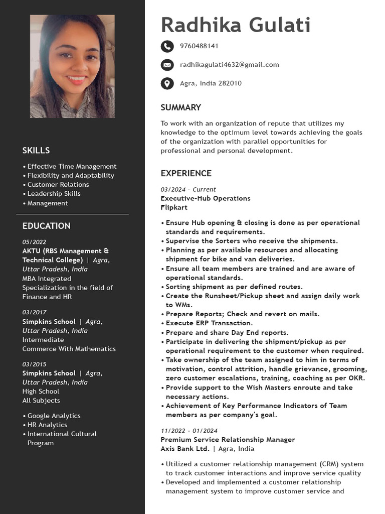 Resume Sample Format | PDF | Human Resources | Recruitment