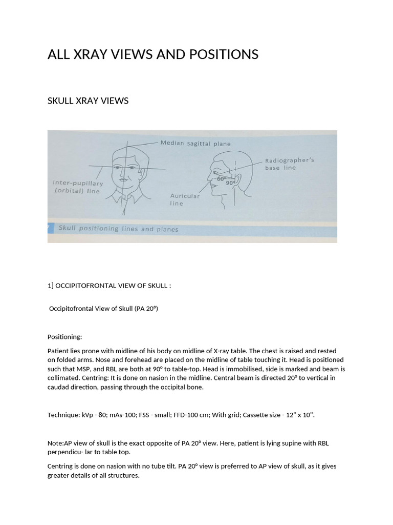 All Xray Views and Positions | PDF | Elbow | Anatomical Terms Of Motion