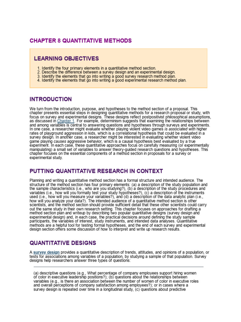 QUANTITATIVE METHODS (Creswell) | PDF | Statistical Significance ...