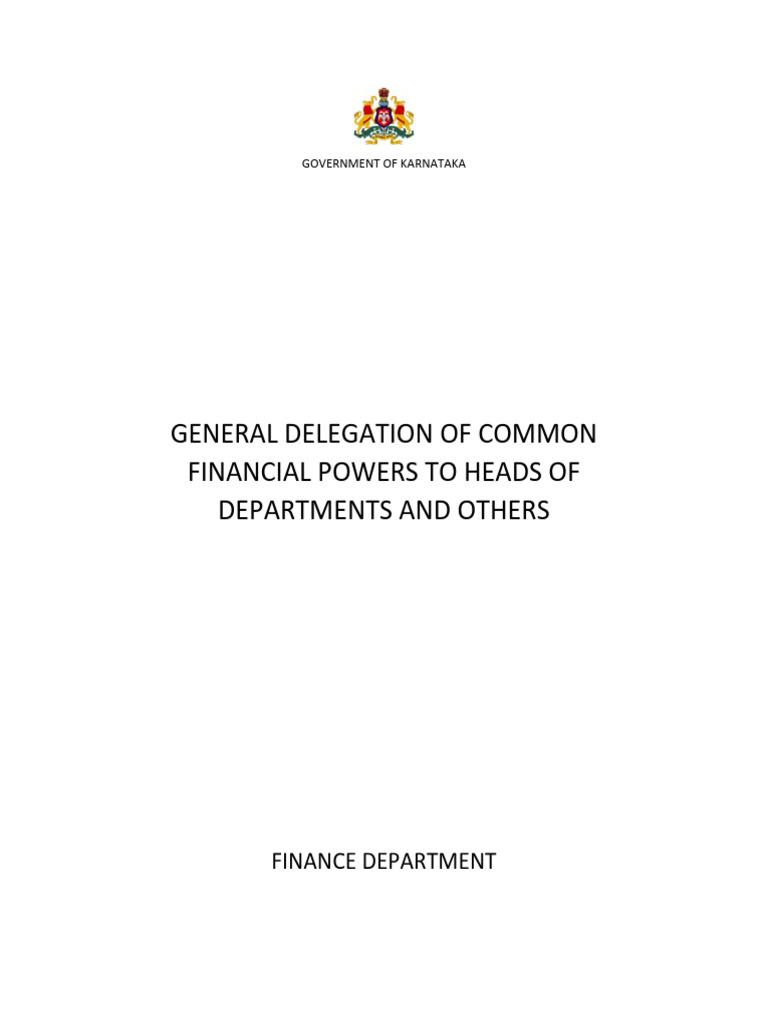 Delegation of Financial Powers - 2024 | PDF