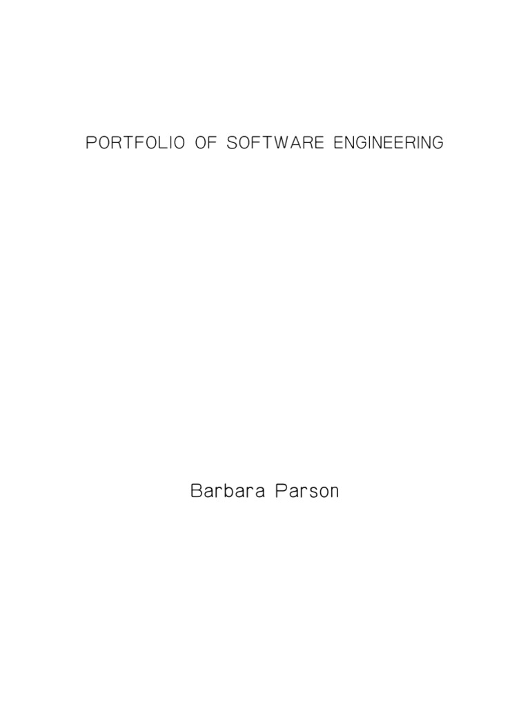 Portfolio of Software Engineering | PDF | Engineering | Software