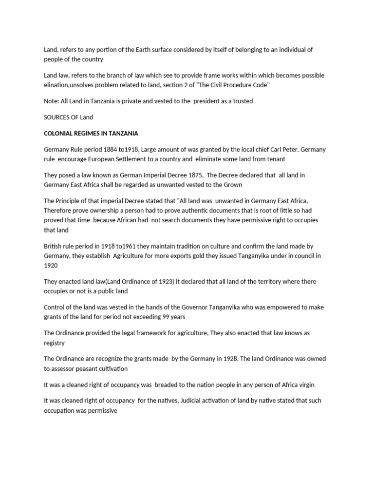 Land Assignment | PDF