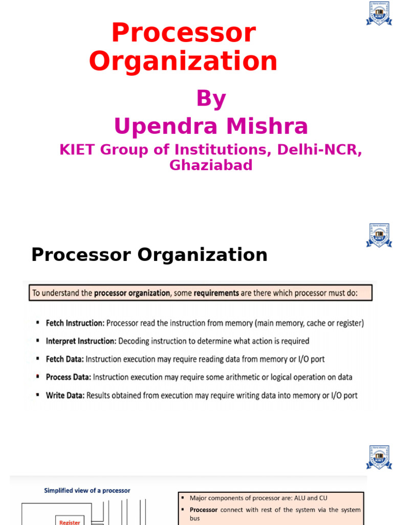 8 - Processor Organization | PDF | Central Processing Unit | Computer Science